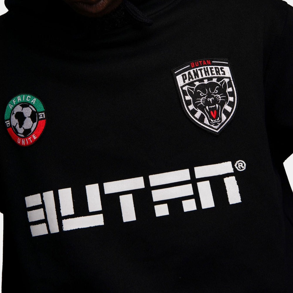 Butan Panthers | Africa Unite Hooded Sweater | Black